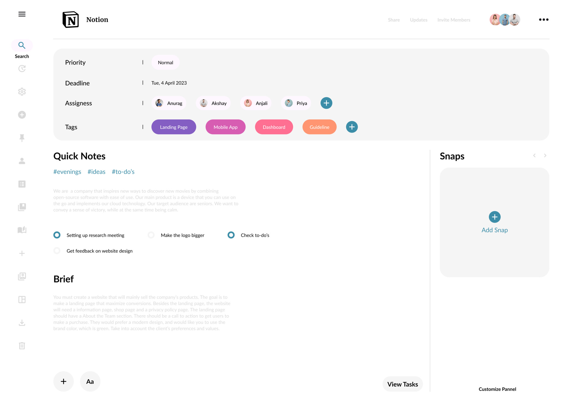 ArtStation - Notes Website