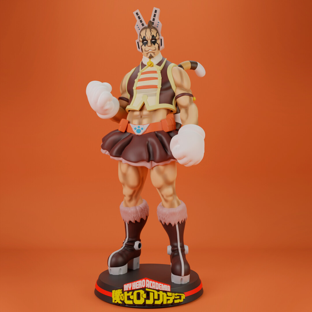 ArtStation - Yawara Chatora - Tiger My Hero Academia sculpture