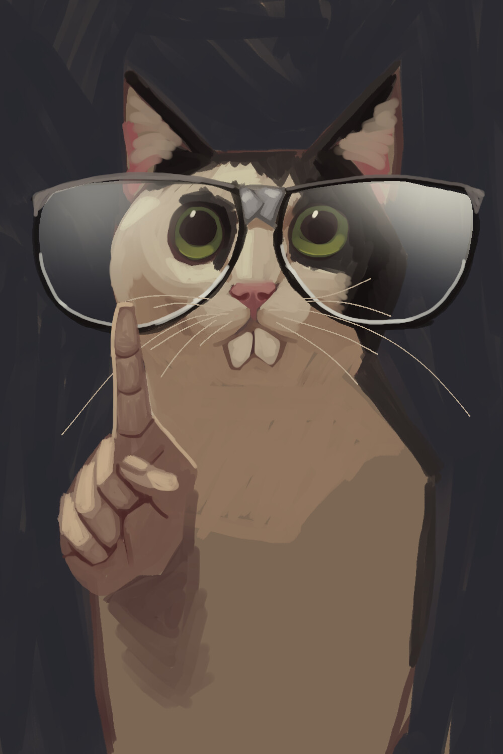 ArtStation - Oreo Nerd Cat