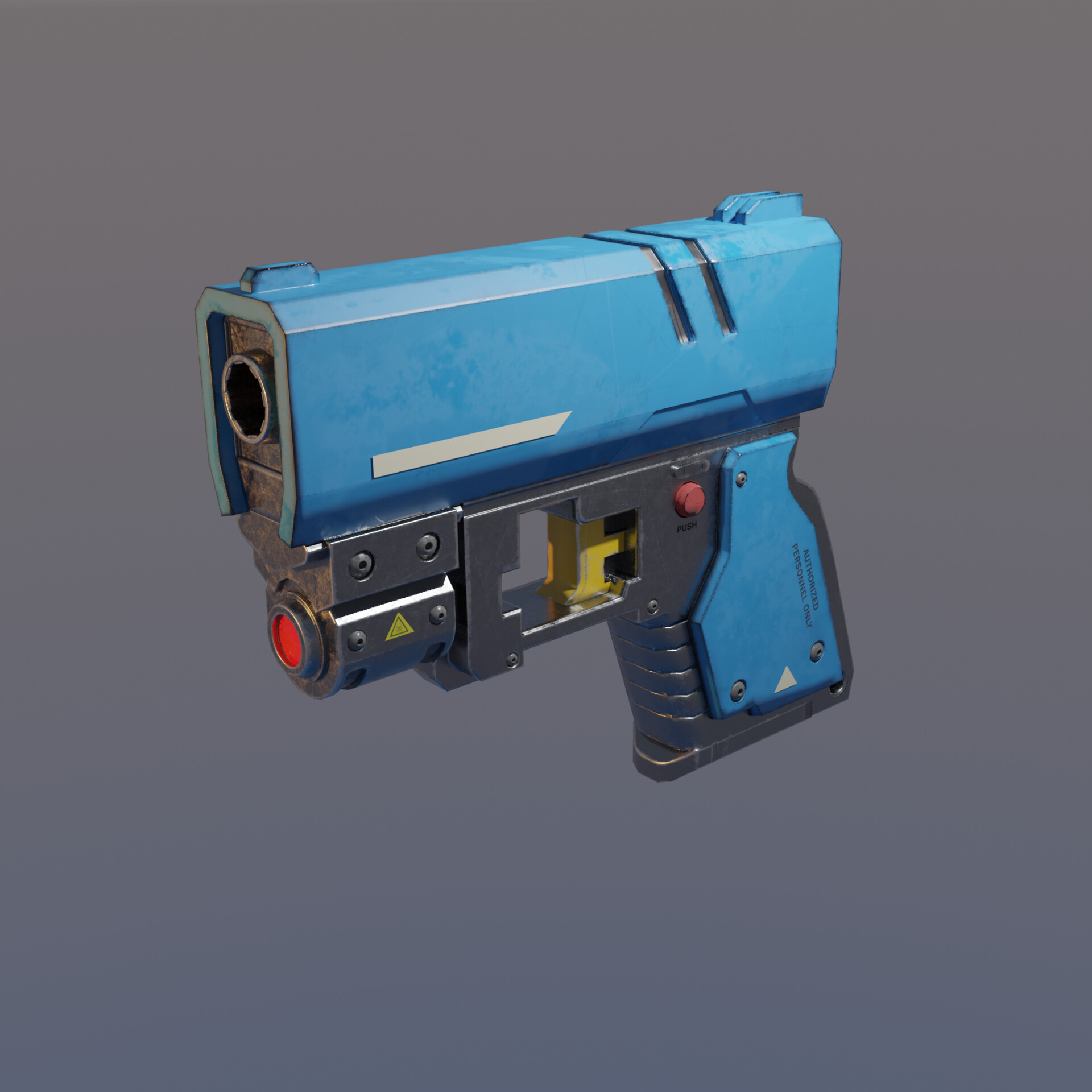 ArtStation - Low-poly futuristic gun.