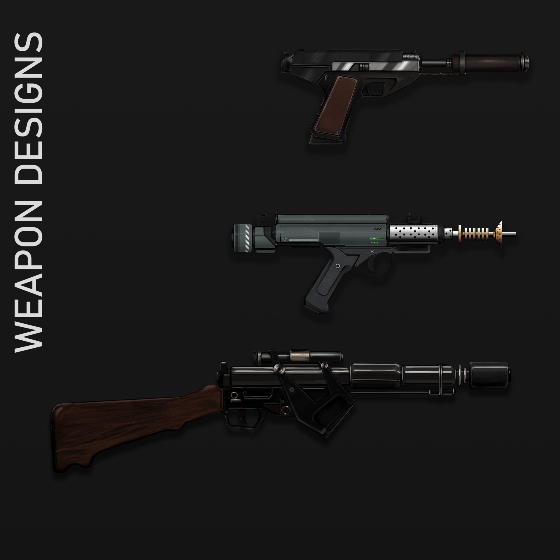 ArtStation - Sci-Fi Weapon Designs 01
