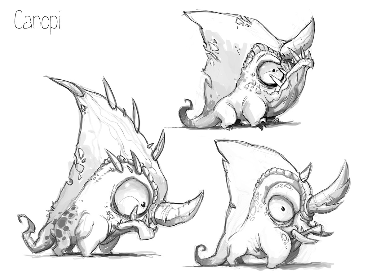 Danny Beck - Concept Art - Game Project (stylized sci-fantasy)