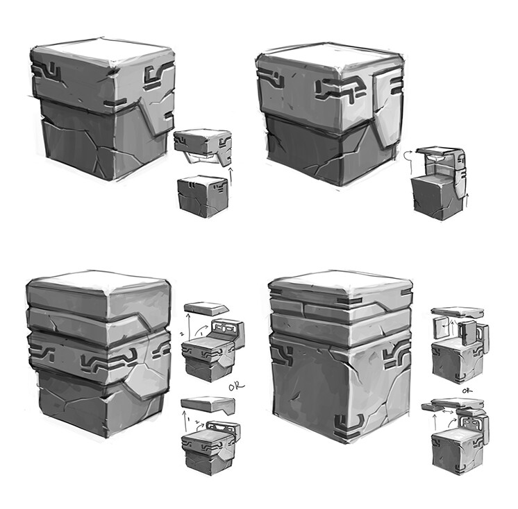 Danny Beck - Concept Art - Game Project (stylized sci-fantasy)