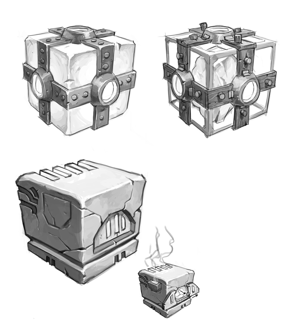 Danny Beck - Concept Art - Game Project (stylized sci-fantasy)