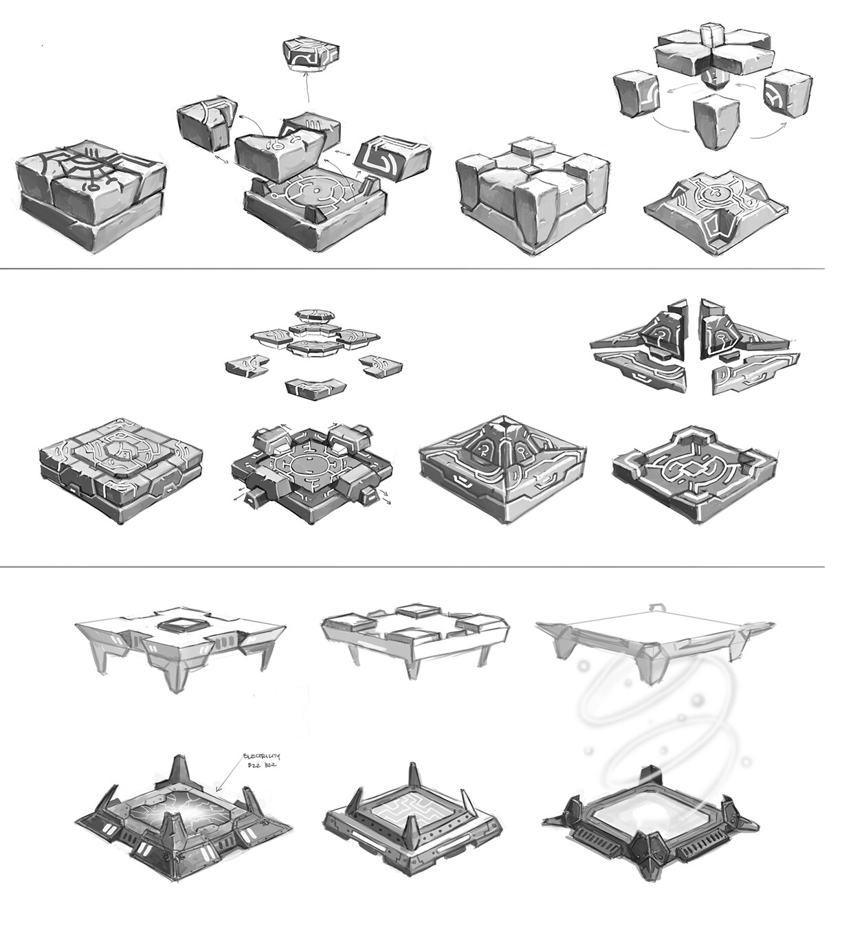 Danny Beck - Concept Art - Game Project (stylized sci-fantasy)