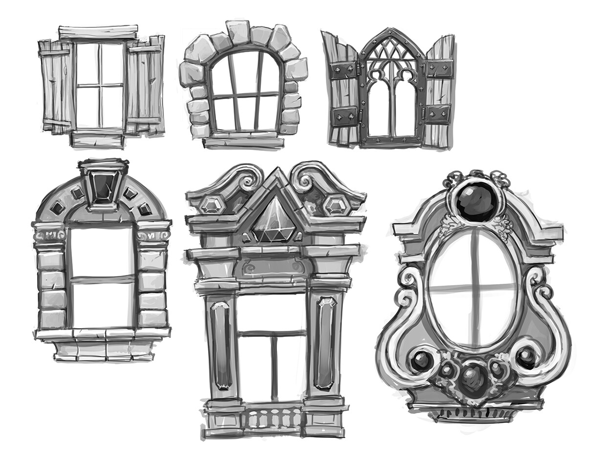 Danny Beck - Concept Art - Game Project (stylized sci-fantasy)