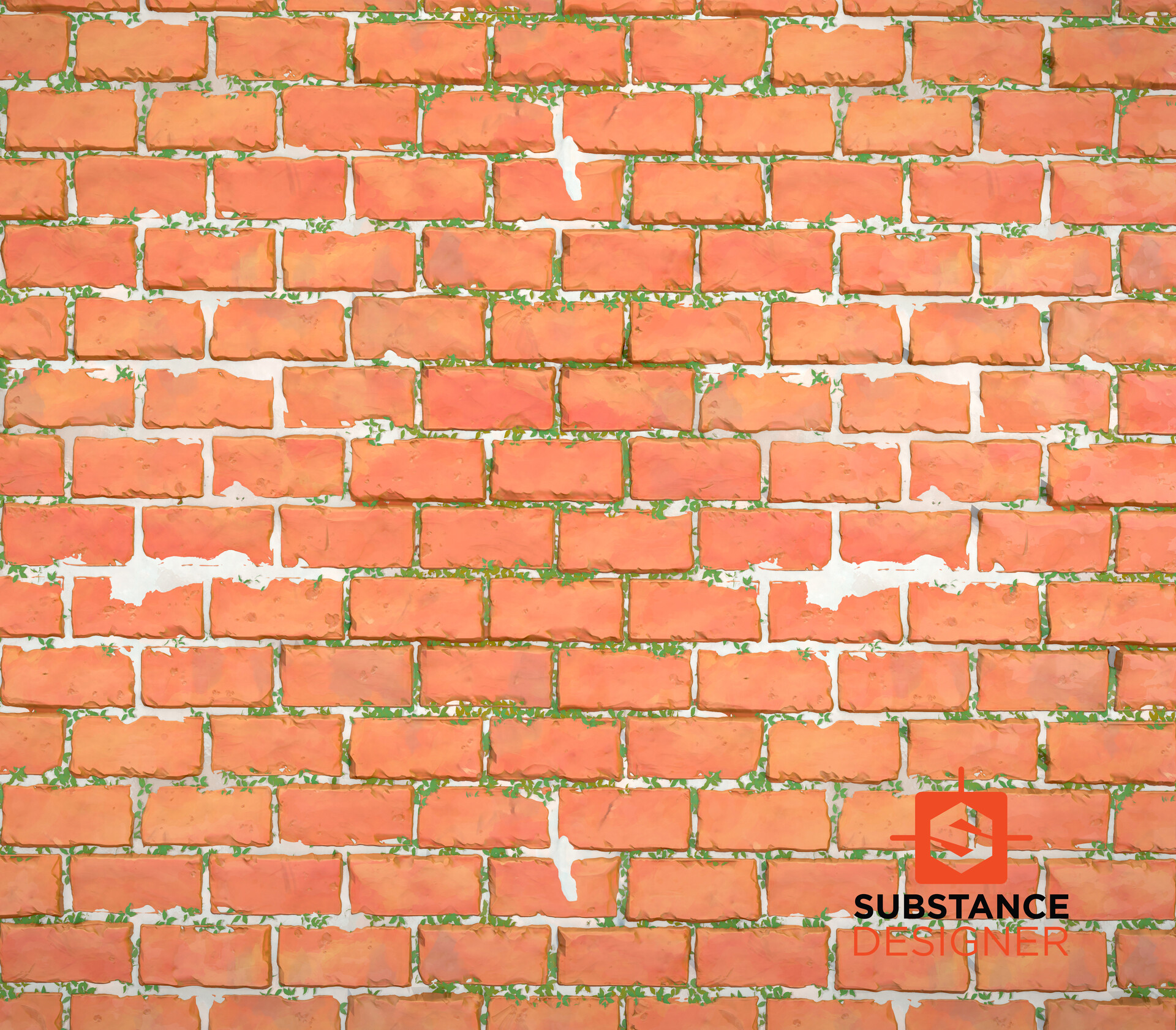 ArtStation - Stylized brick practice