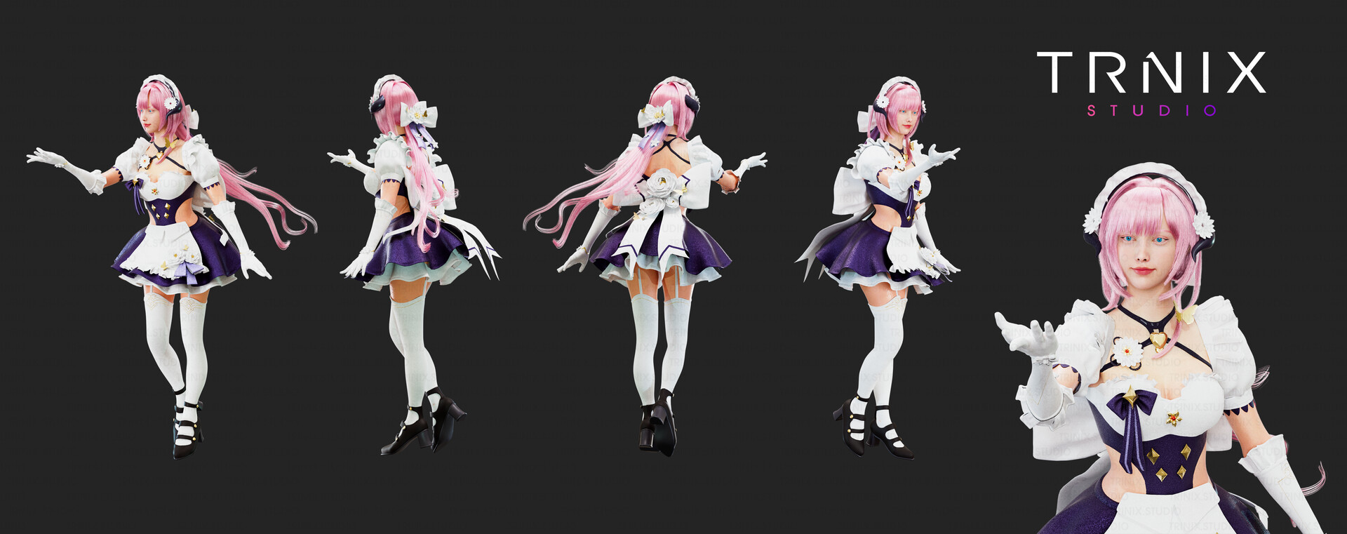 ArtStation - FANART ELYSIA SKIN MAID | 3D GAME CHARACTER