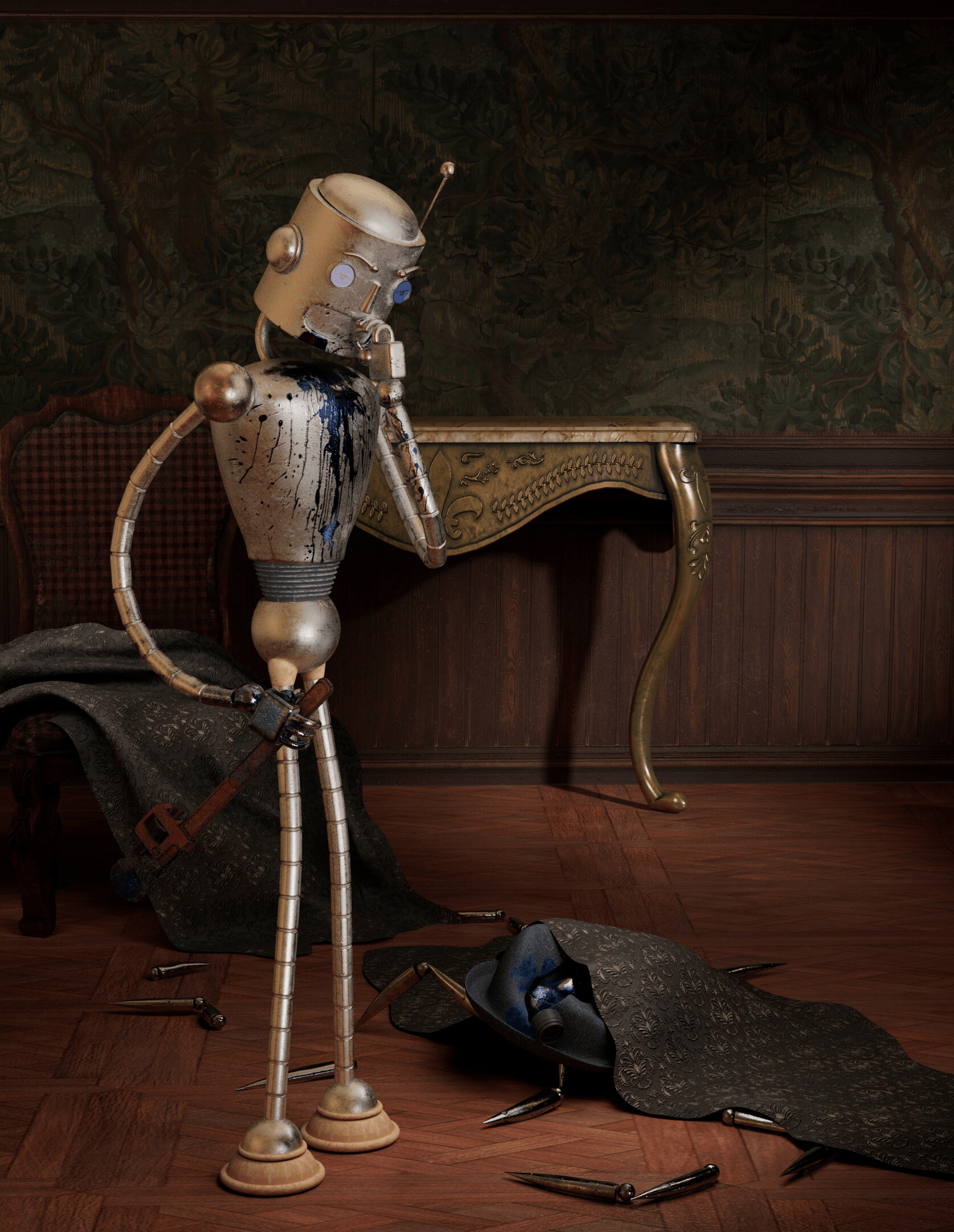 ArtStation - Portrait starring Carl the robot