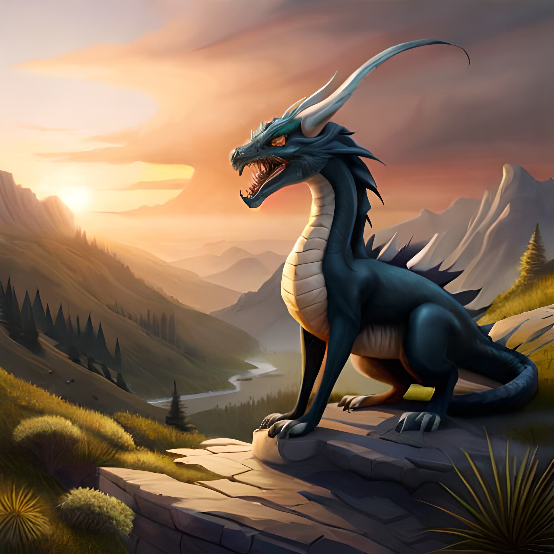 ArtStation - dinosaur digital art