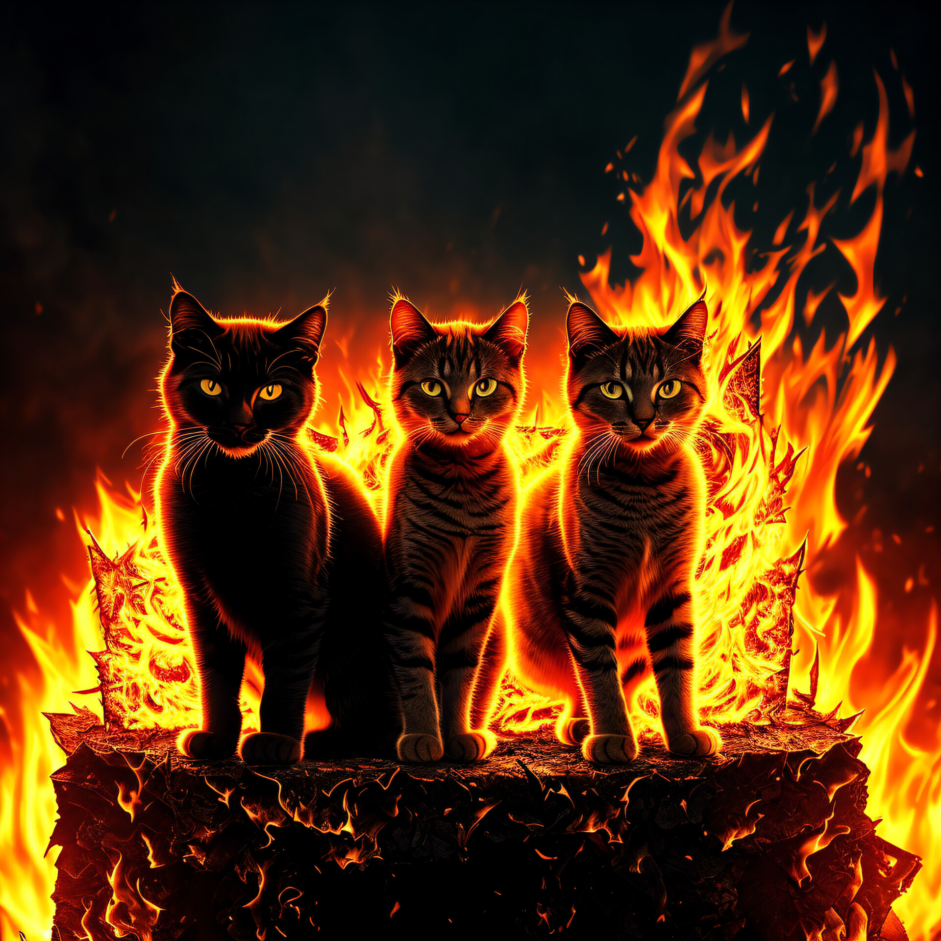 ArtStation - SD Hell, Cat and Unicorn