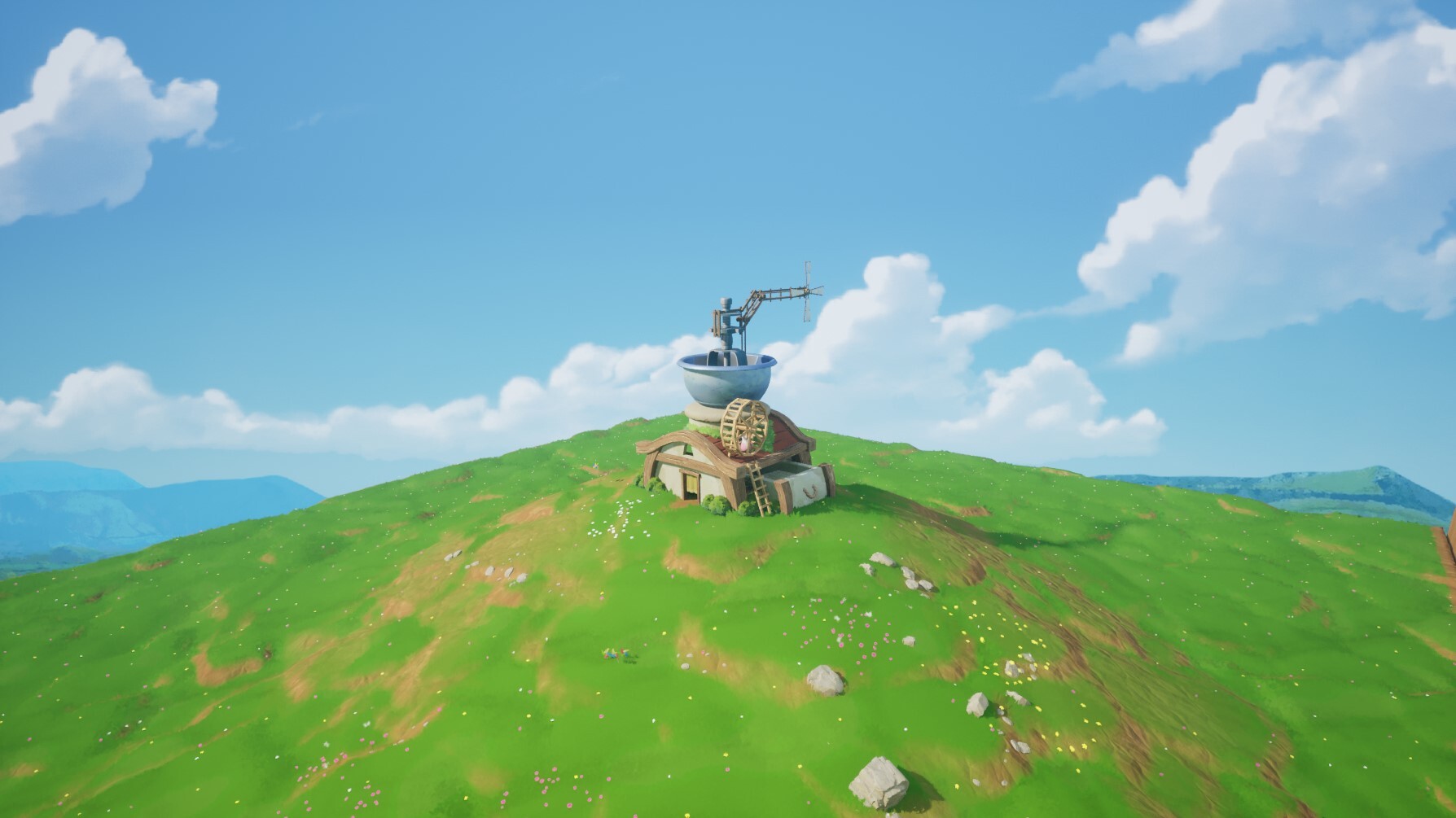 Trung Duy Nguyen - The Lonely Windmill - Unreal Engine 5 - Ghibli Style Art