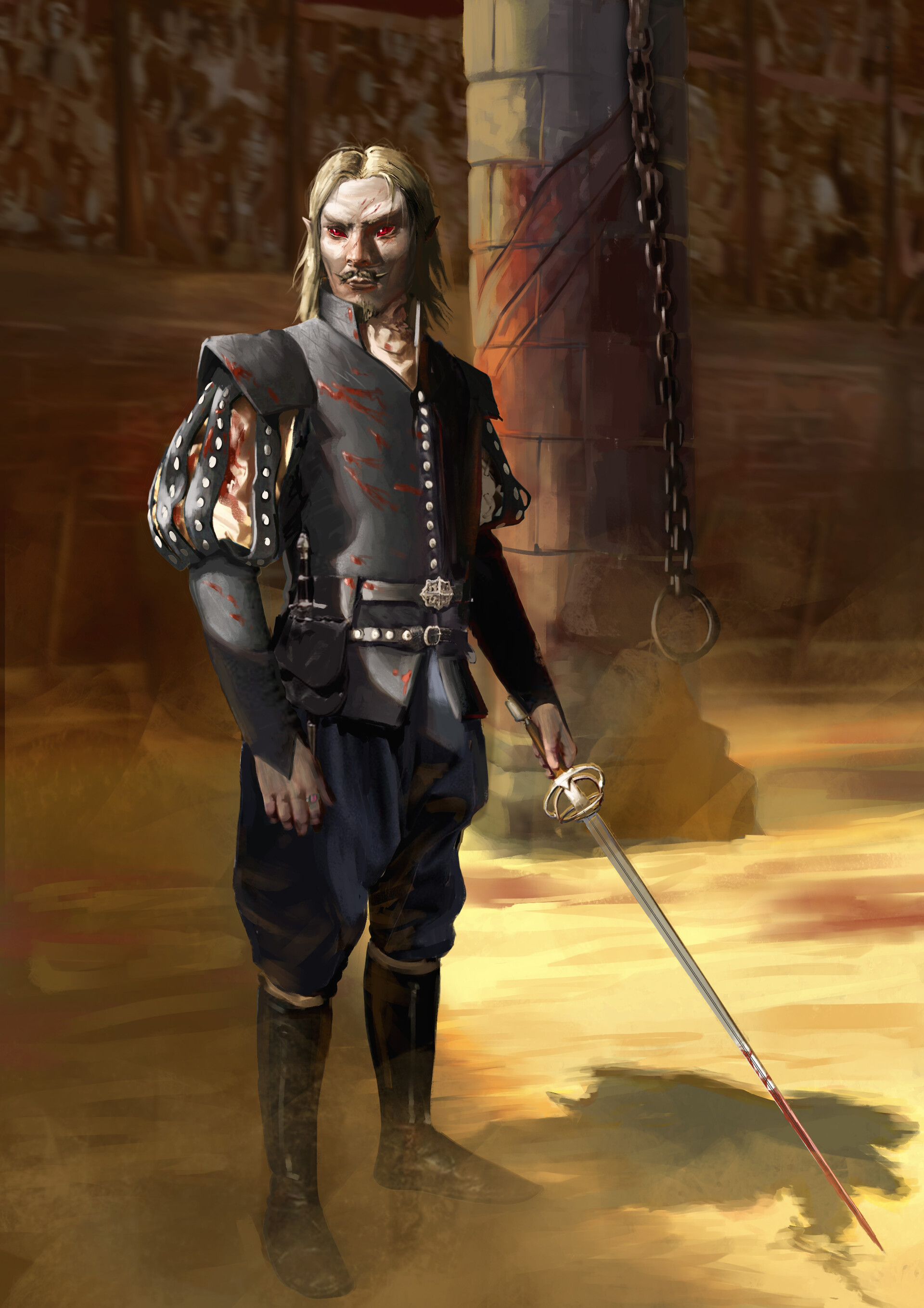 ArtStation - Dark elf gladiator