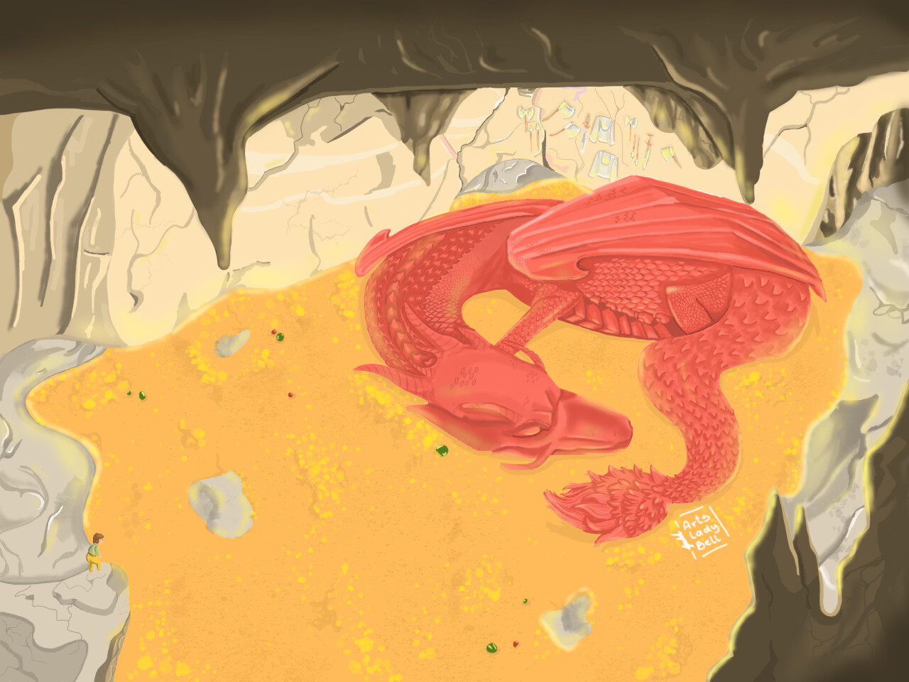 ArtStation - Bilbo and Smaug