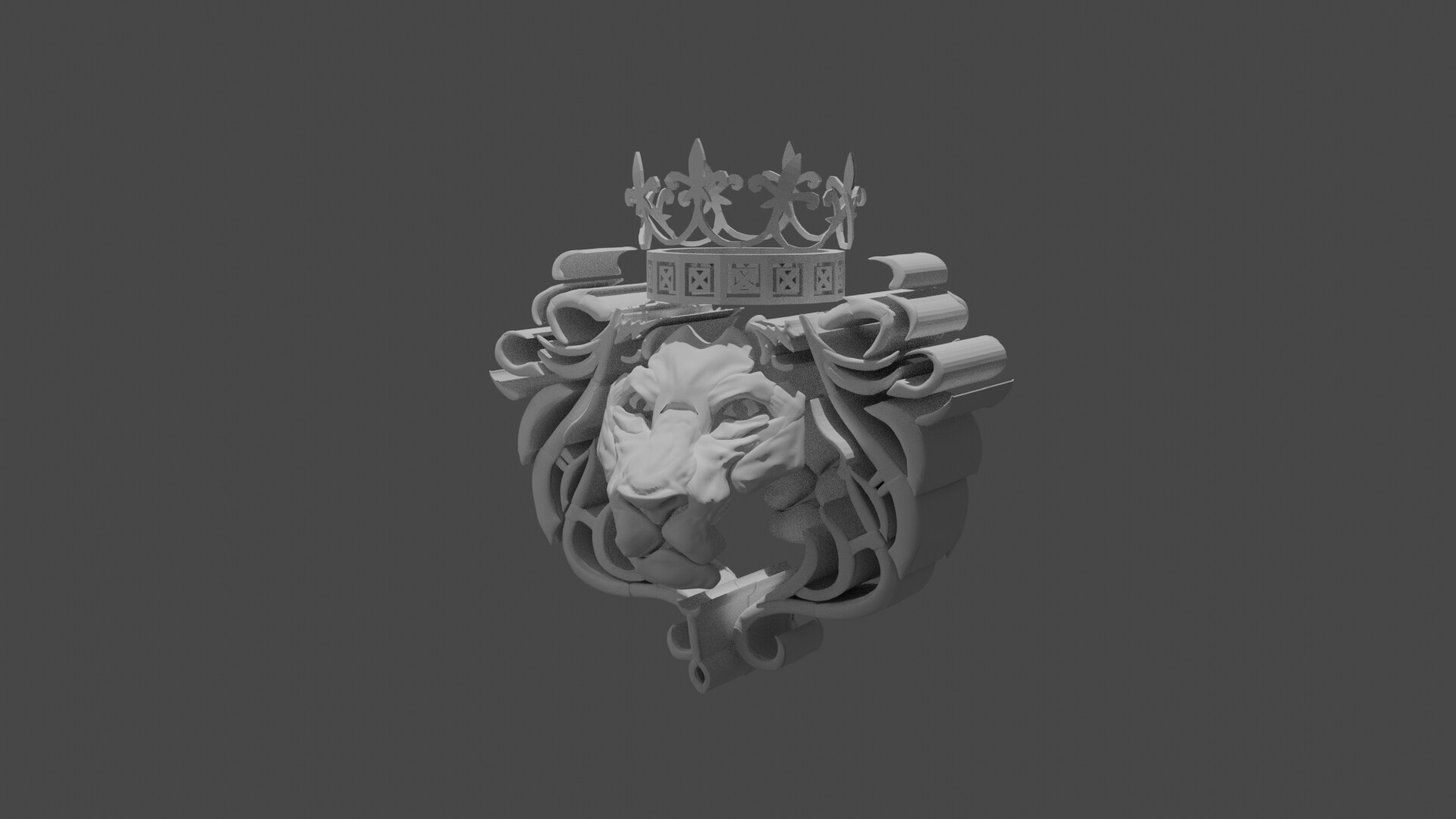 lion logo 3d