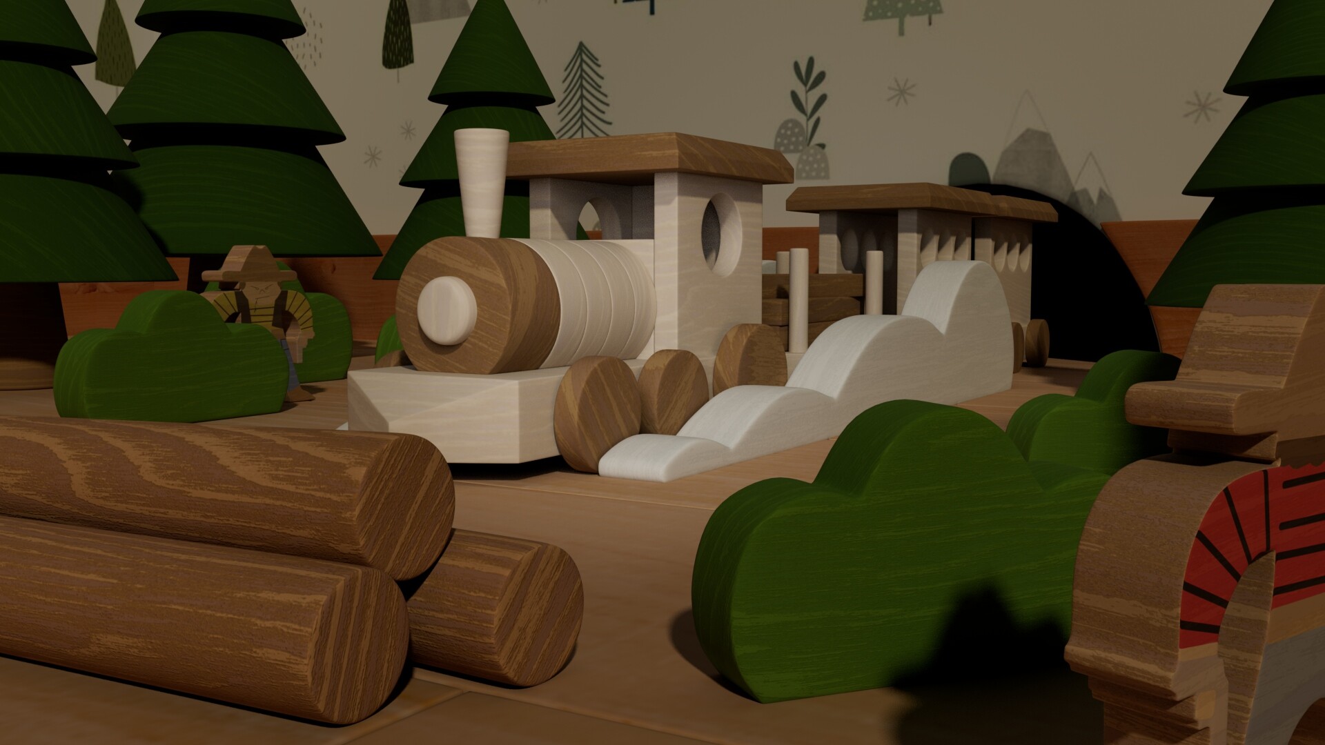 ArtStation - Small wooden train