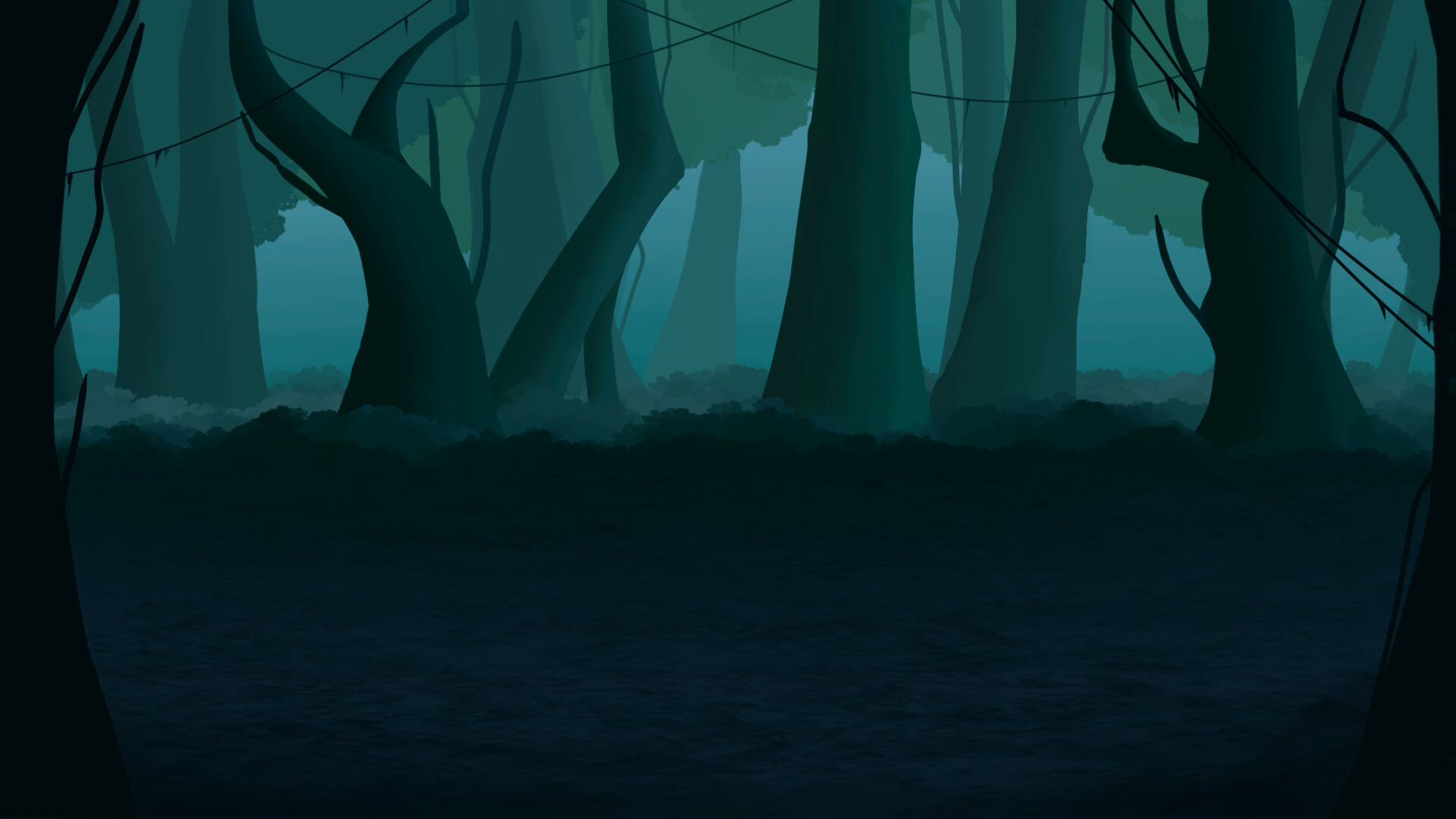 Dark Forest Background Animated