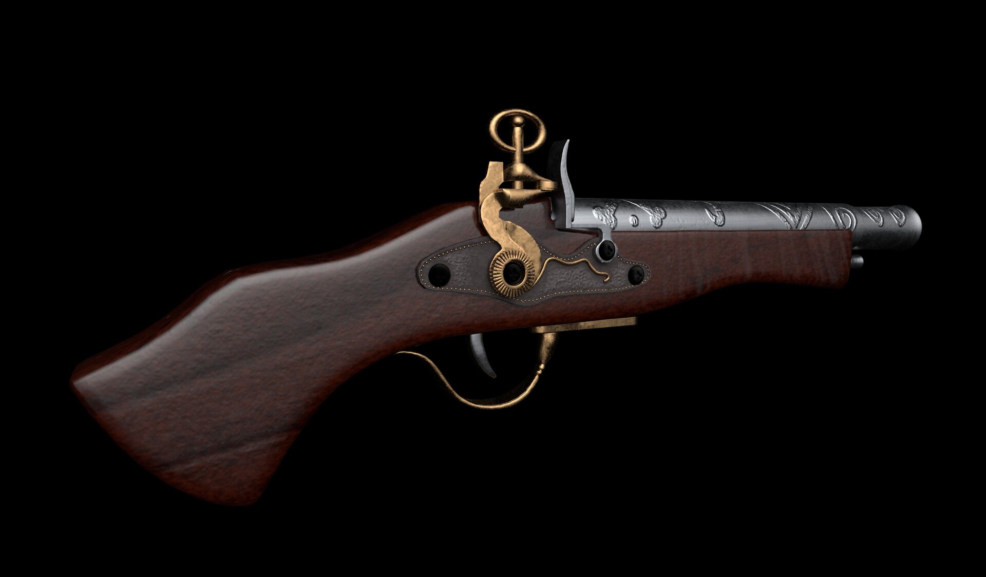 ArtStation - Fintlock pistol 3d model