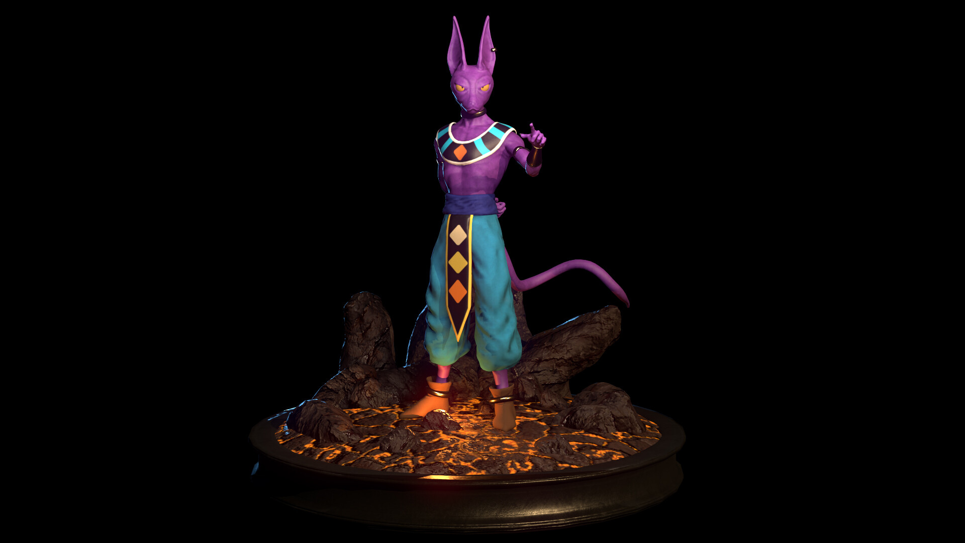 ArtStation - Bills figure, Dragon Ball, Fan art (game ready)