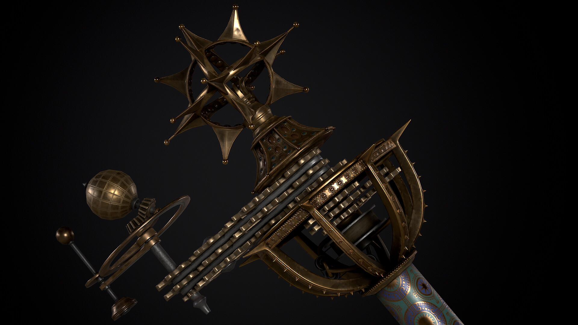 ArtStation - Steampunk staff