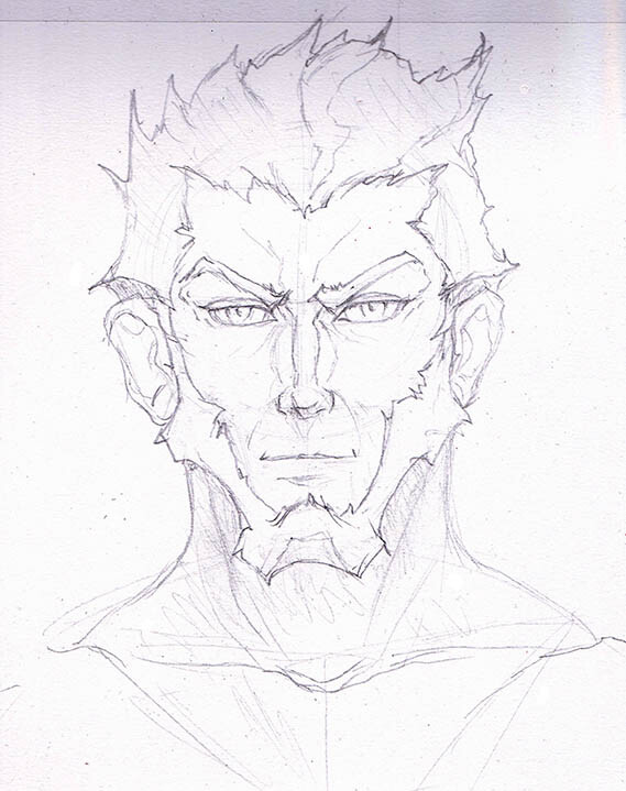 how to draw a villain face