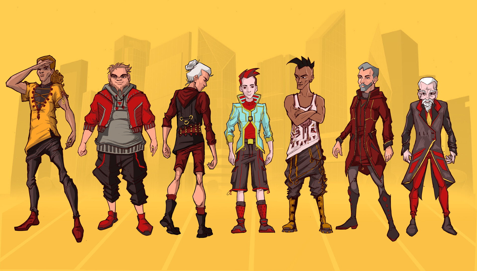 ArtStation - Characters from a futuristic comic