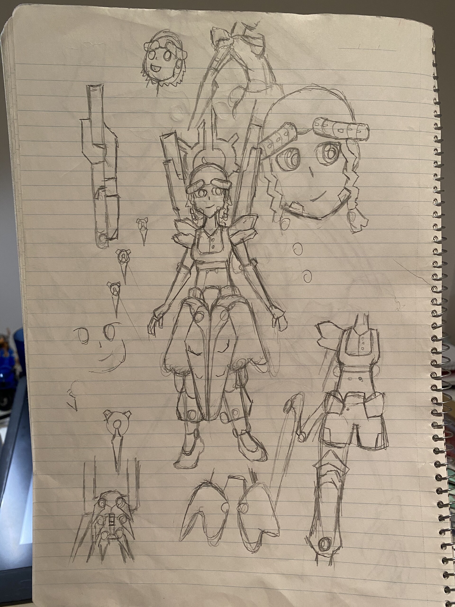 ArtStation - android maid Evelyn sketch OC