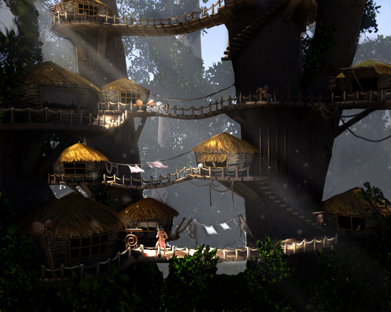 ArtStation - Concept of a Secret Tree-Village