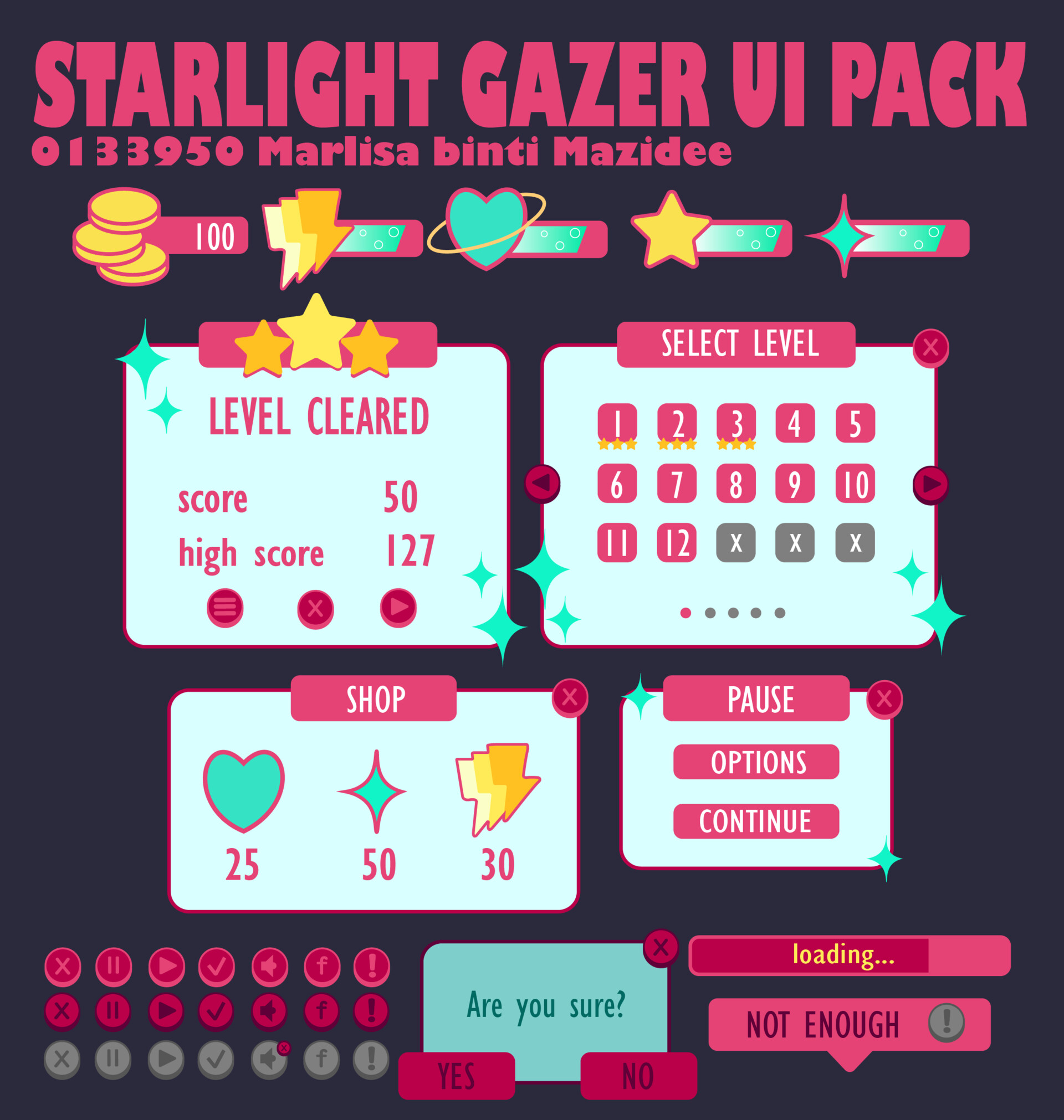 ArtStation - Starlight Gazer - UI Design