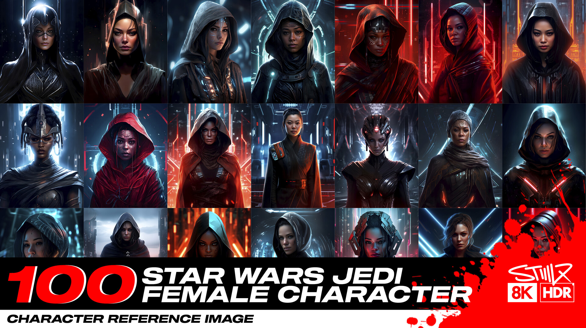 STILL XVII - 100 Star Wars Female Jedi Character | 8K Reference Images