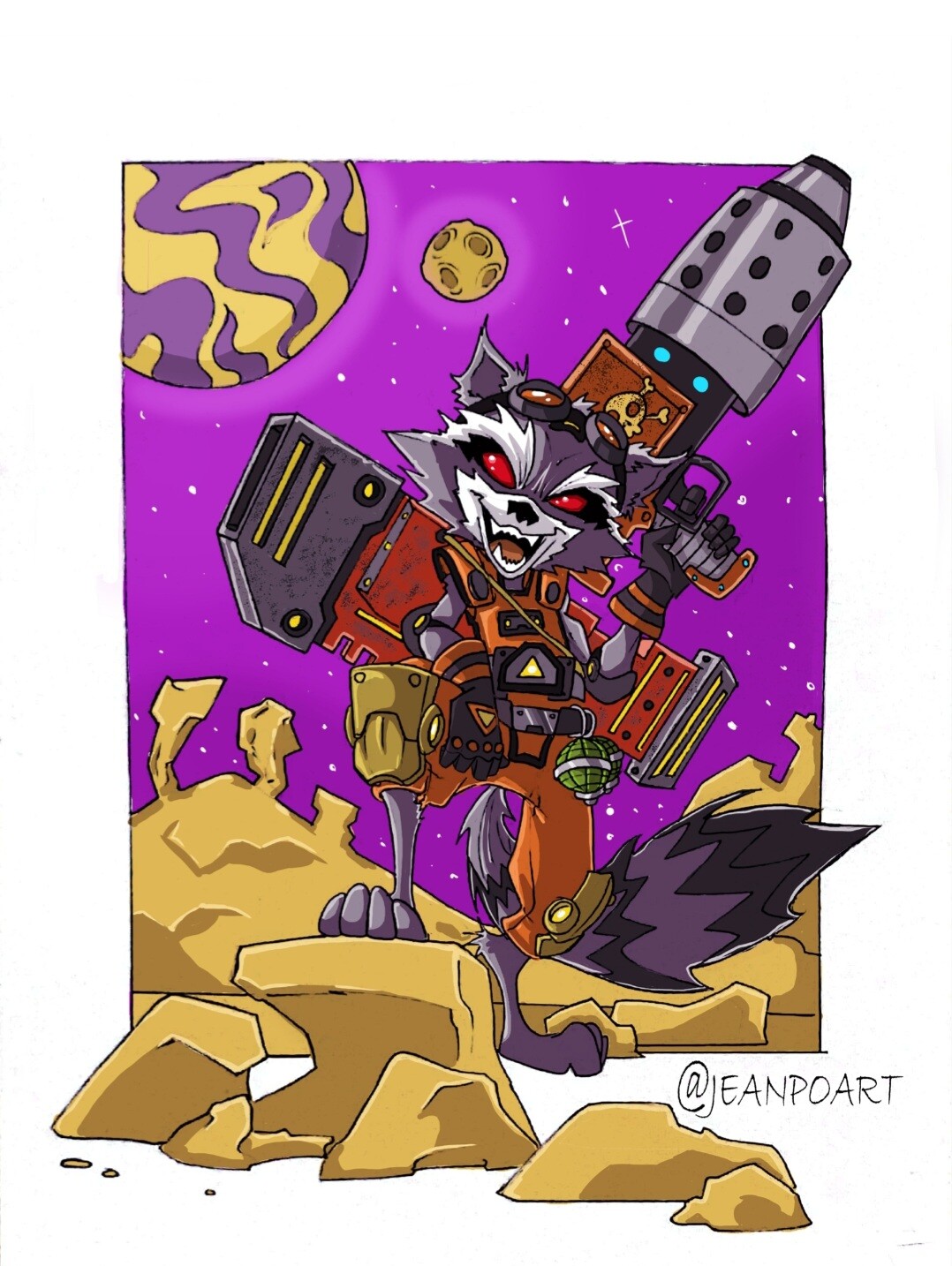 ArtStation - Rocket Raccoon fan art! 🦝