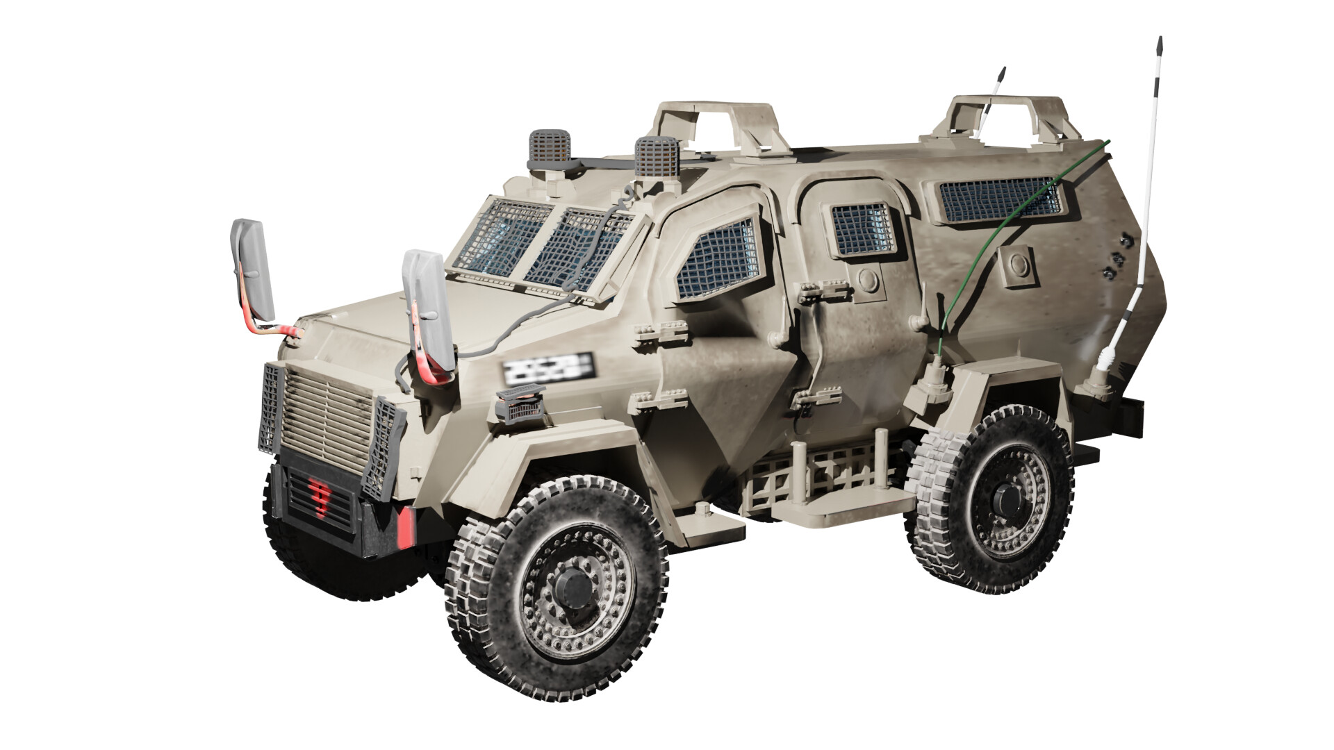 Amit Rotem - Wolf "Zeev" IDF armored vehicle 3D model