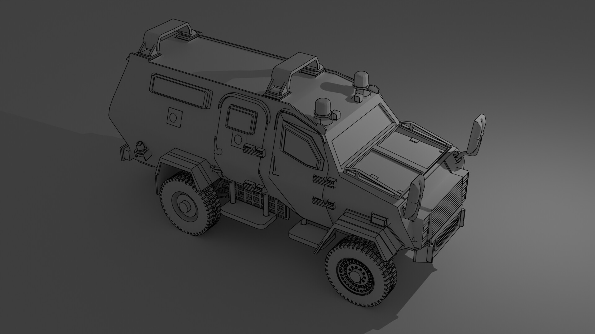 Amit Rotem - Wolf "Zeev" IDF armored vehicle 3D model