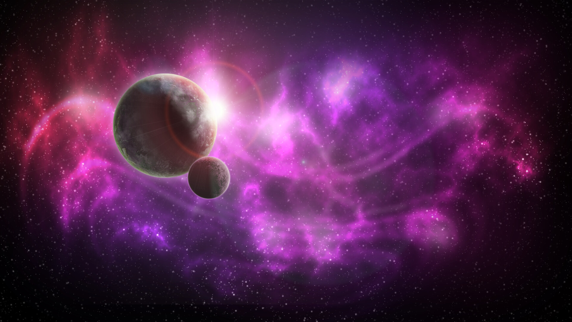 ArtStation - Nebula and Planet Deep Space