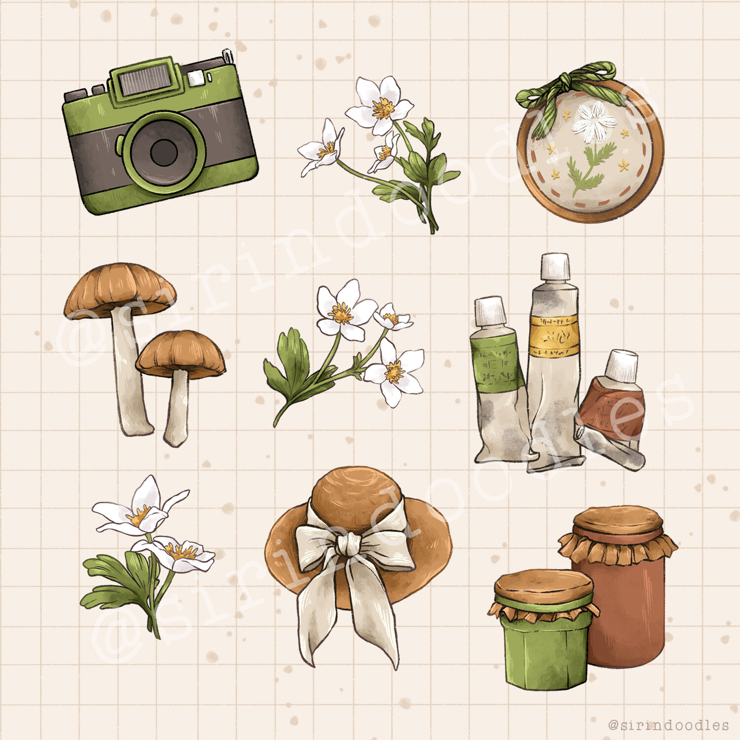 Sirin Doodles - Cottage Core Aesthetic - 2D art - card game props and ...