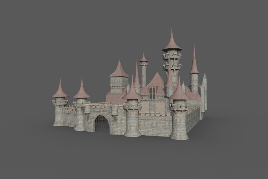 ArtStation - Low-poly Medieval Castles