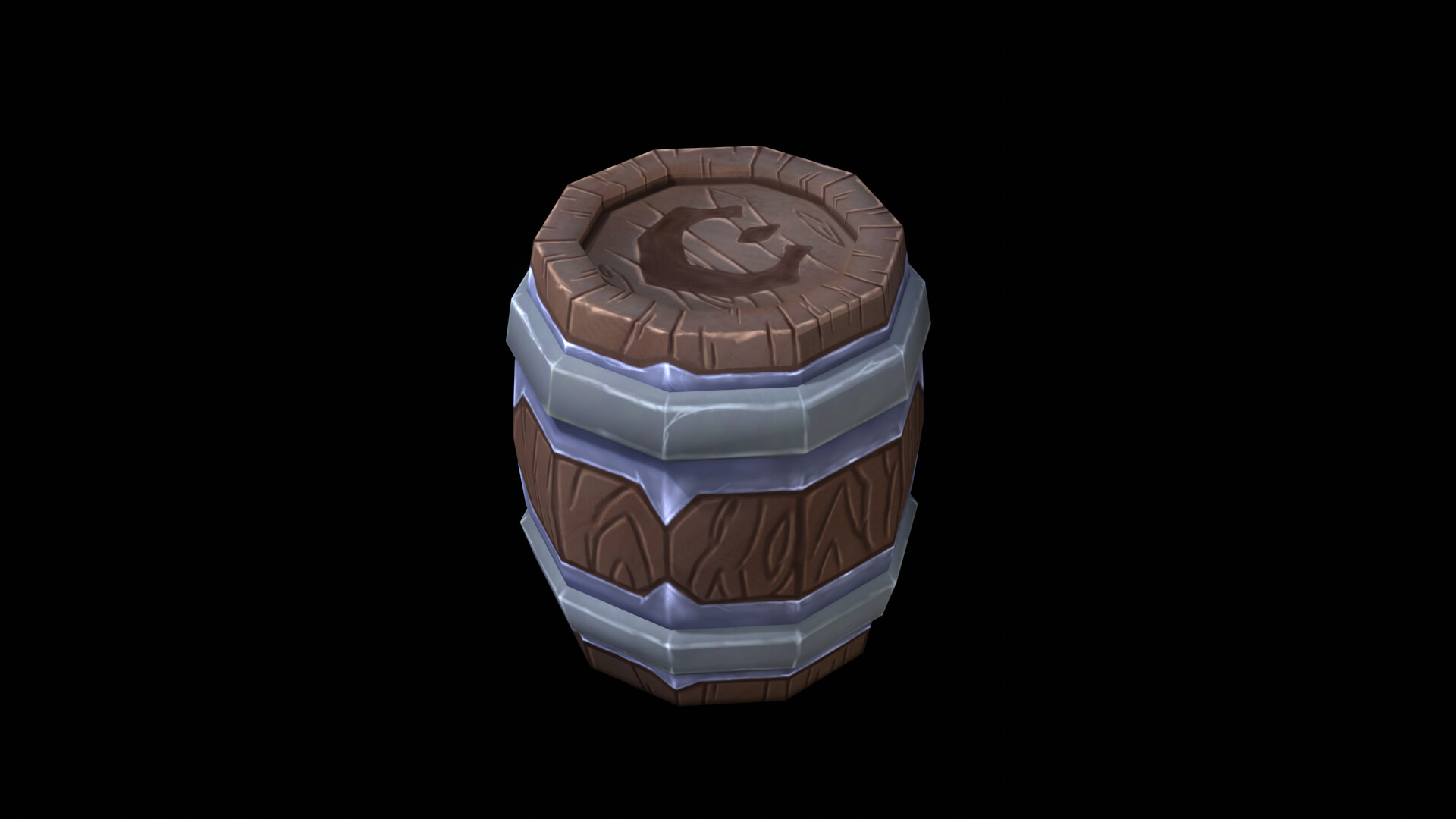 ArtStation - stylized handpainted barrel, master copy