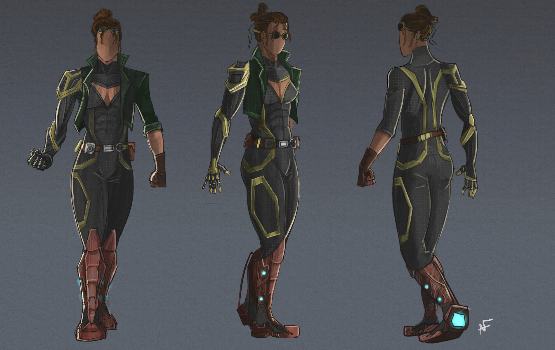 ArtStation - Cyberpunk futuristic character concept