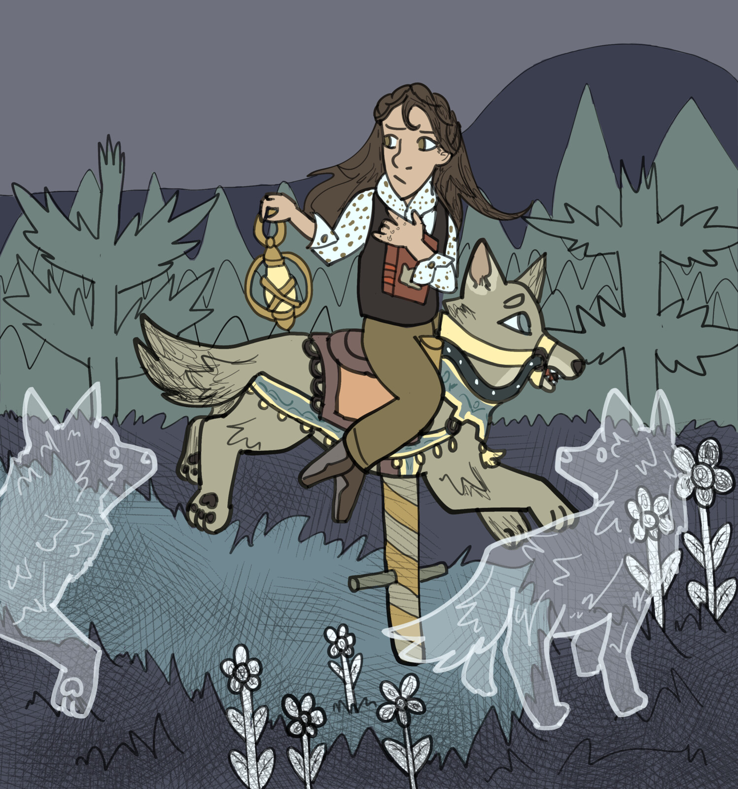 alumort - Coyote stories redraw (The Crane Wives fanart)