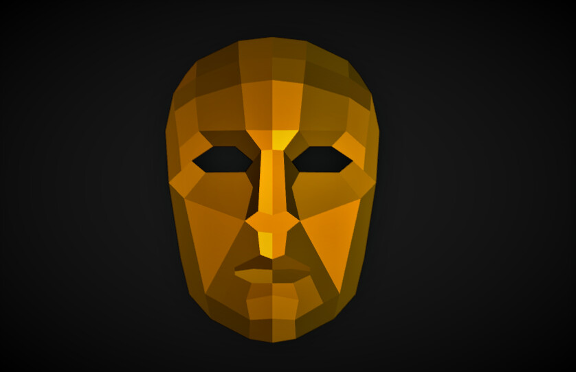 ArtStation - Male Face Mask - 3d Printable