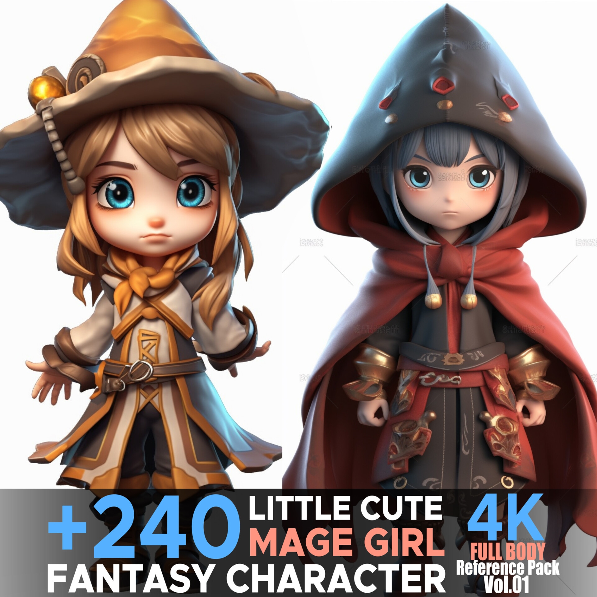ArtStation - +240 Little Cute Mage Girl(Fantasy Character) Vol.01