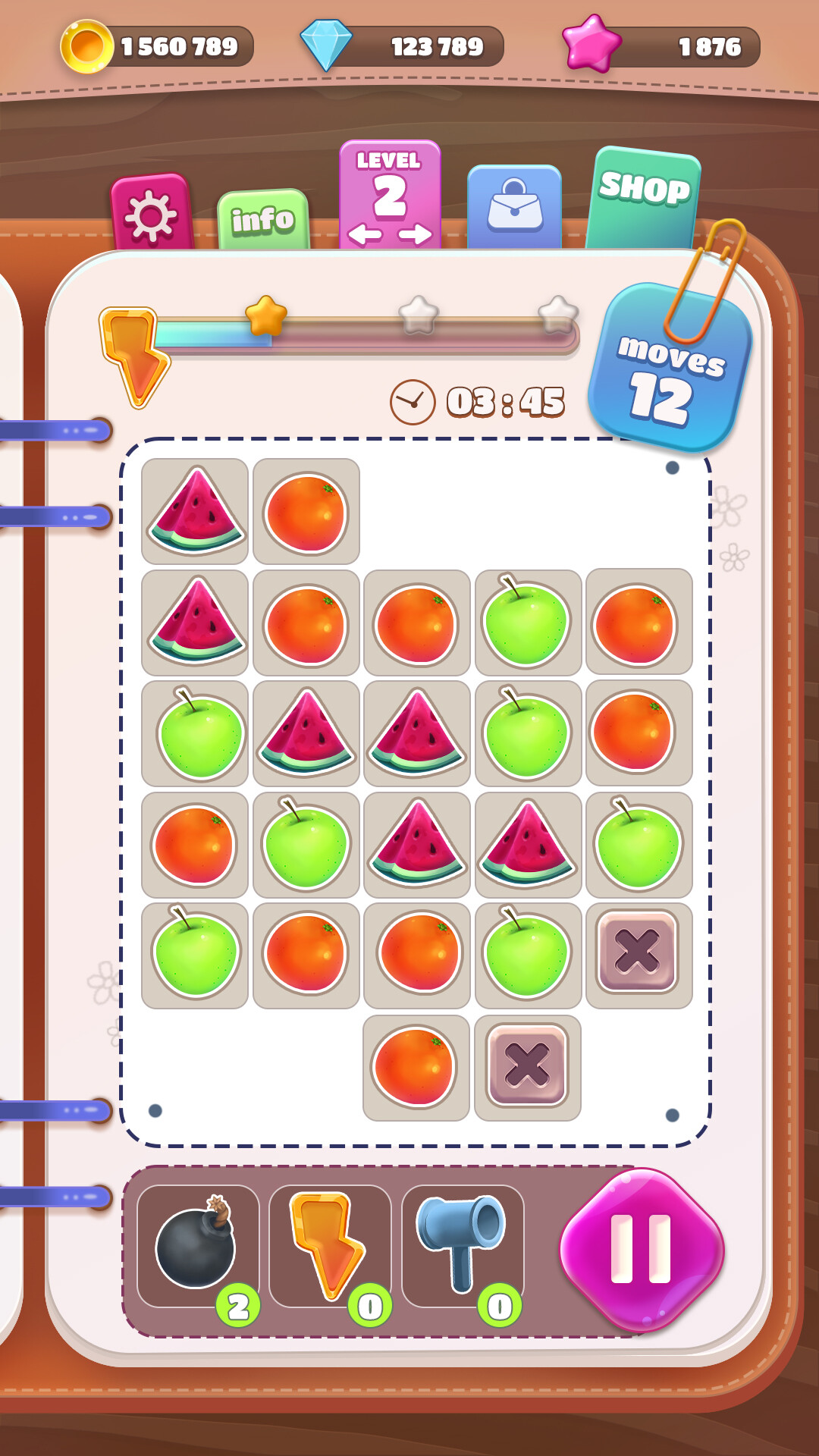 ArtStation - Project is a match 3 game (UI)