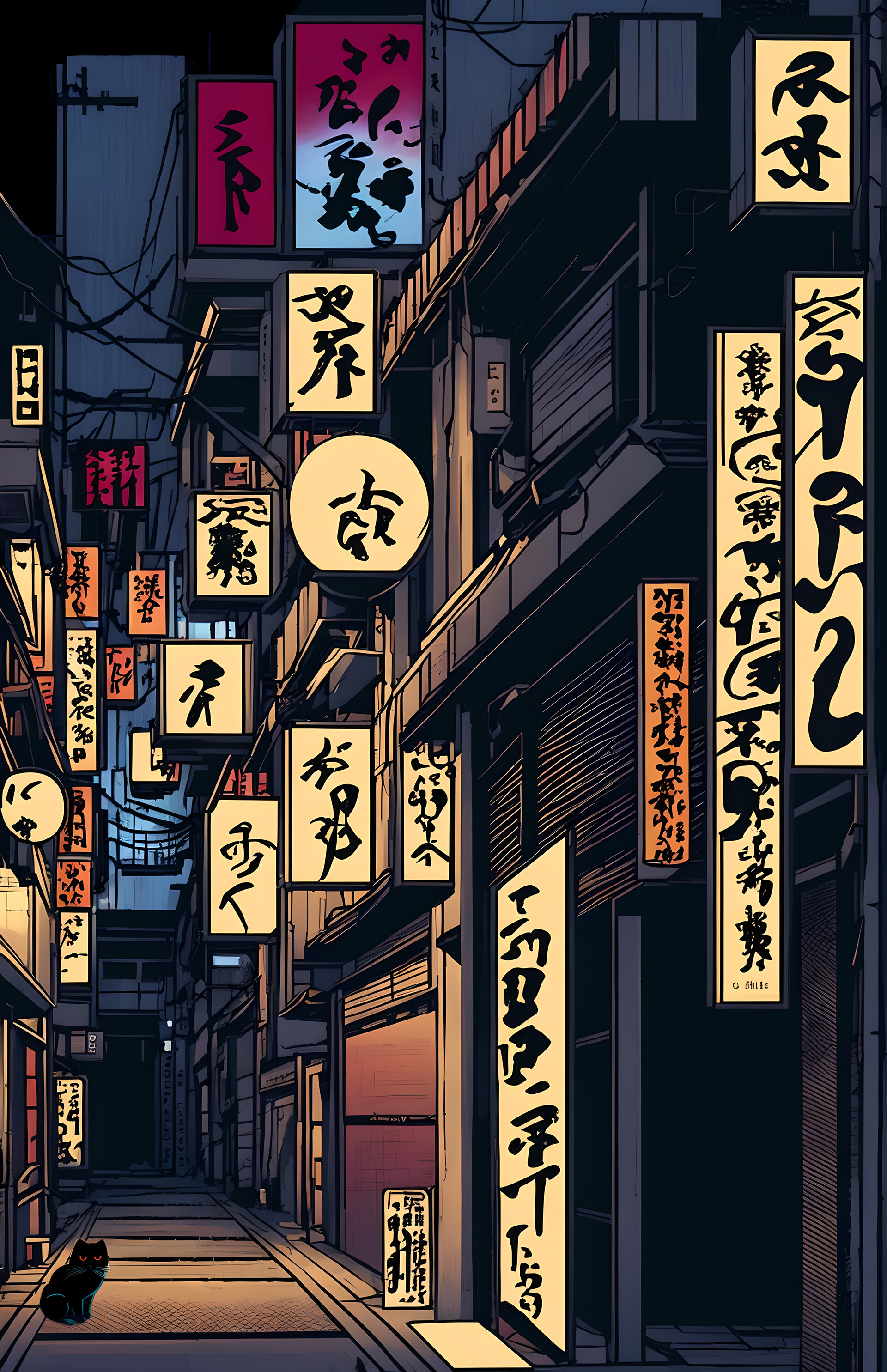 ArtStation - Japanese alleys