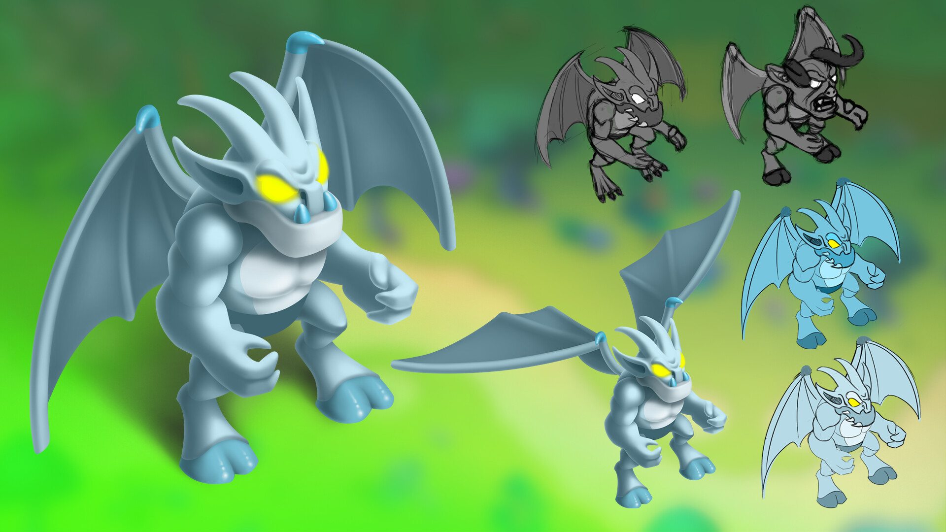 ArtStation - Air Enemy (gargoyle)