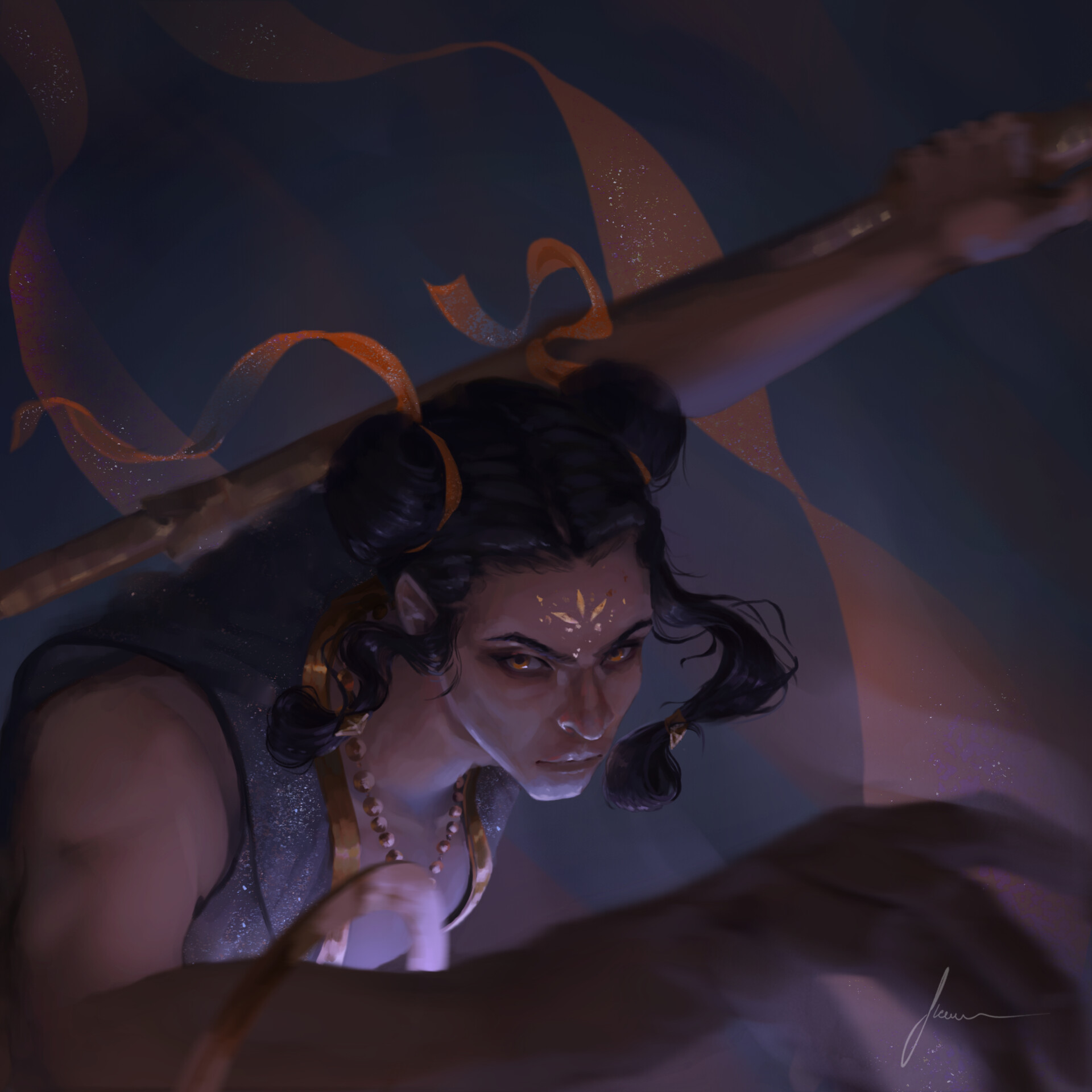 ArtStation - 哪吒 the Third Lotus Prince - commission work