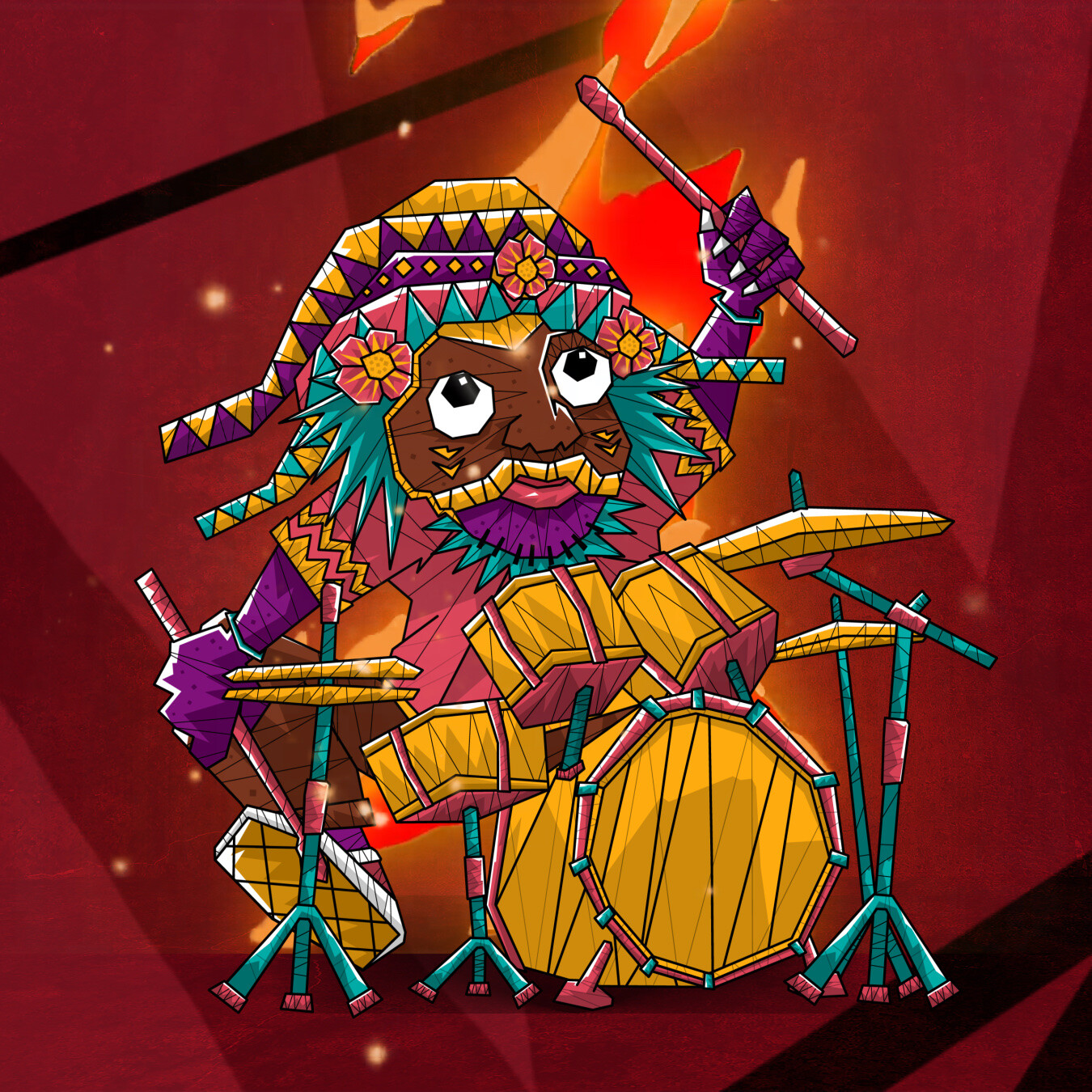 Novan Edo - "Indonesia Topeng" Character Band Illustration and Motion Graphic