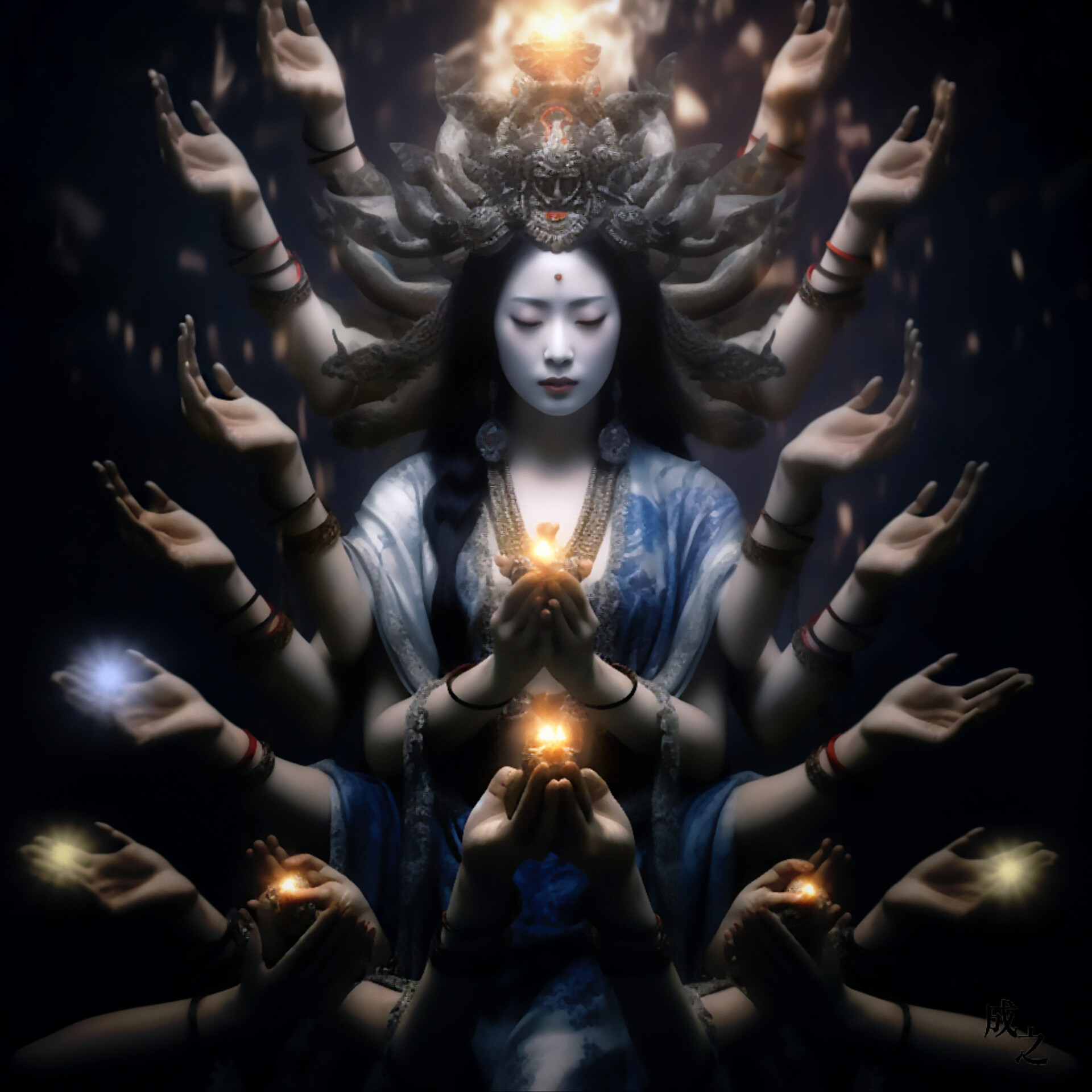 NARIYUKI SHIMAMOTO - Senju-Kannon ( Japanese Kannon who saves all in ...