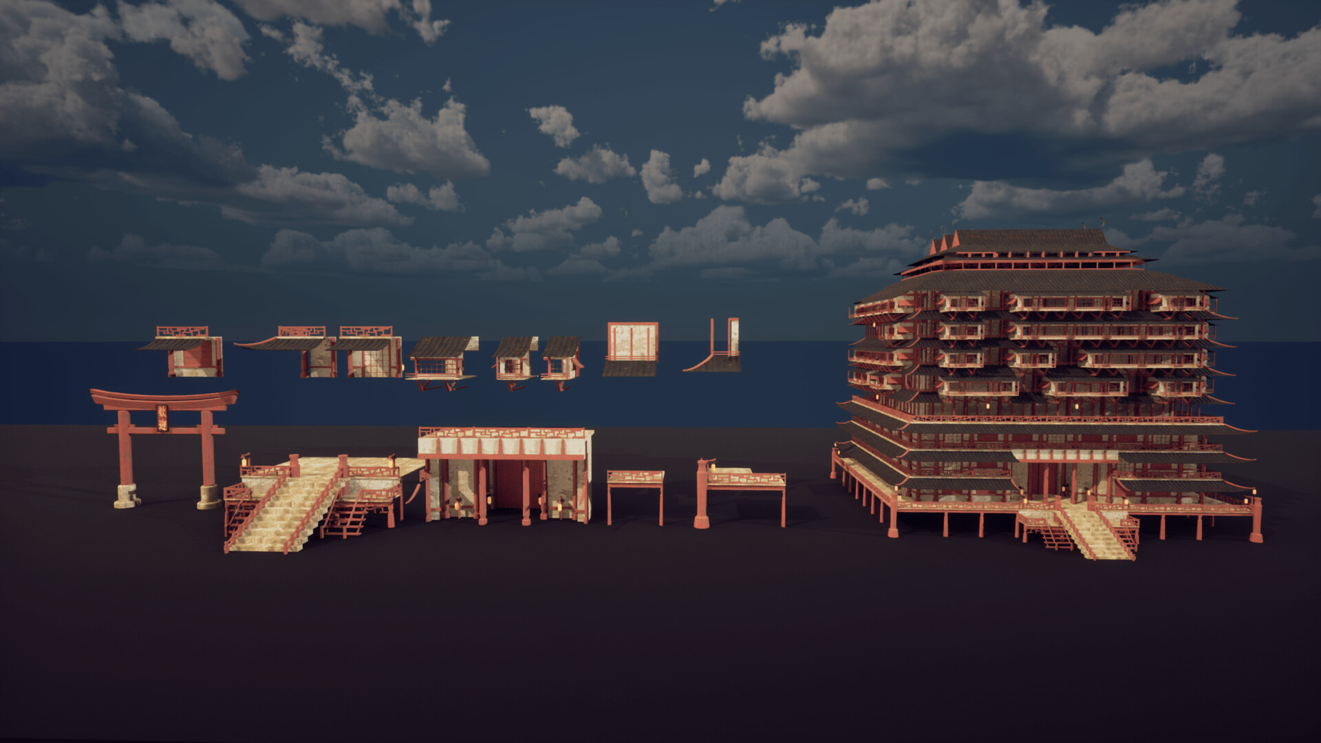 Albane Dupuy - Procdural Japanese temple with Houdini