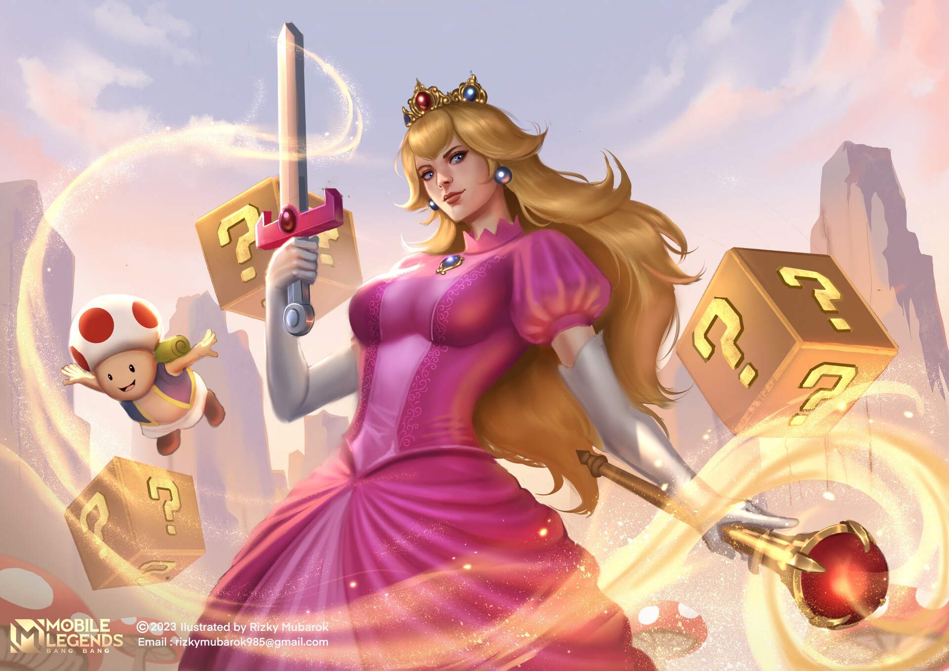 ArtStation - Splash art Odette new skin Princess Peach