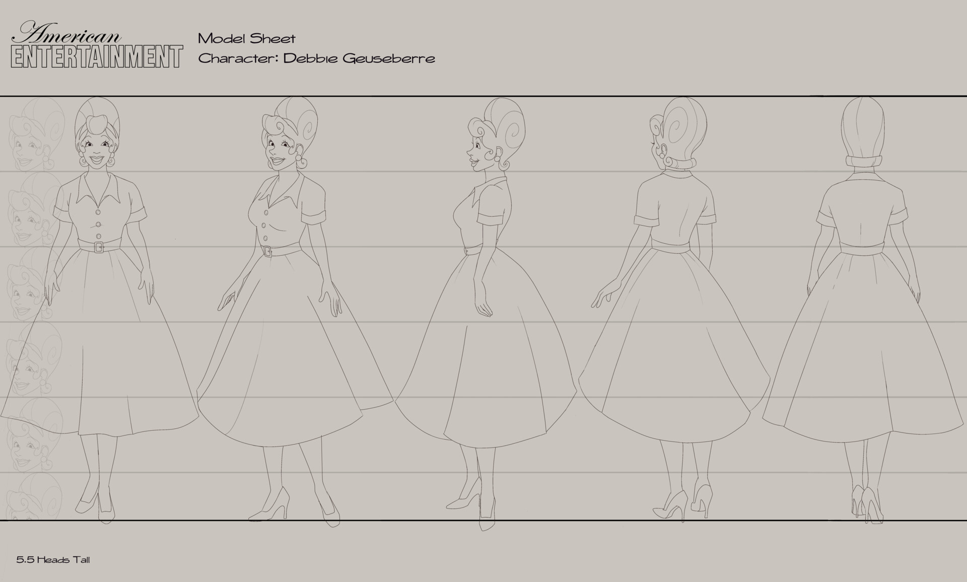 ArtStation - American Entertainment - Debbie Model Sheet